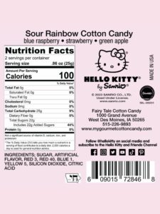 Hello Kitty Sour Rainbow Cotton Candy | Fairy Tale Cotton Candy